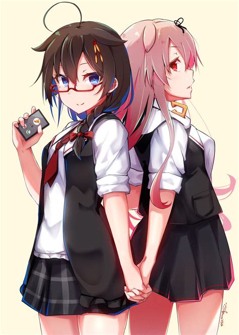 時雨艦これ 時雨改二 夕立艦これ 夕立改二 「私服でお出かけぽい๑˃̵ᴗ˂̵ 」べいりーずのイラスト