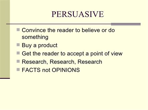 Persuasive Writing Powerpoint