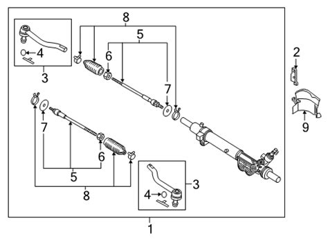Steering Column Wheel Steering Gear Linkage 2020 Nissan Murano