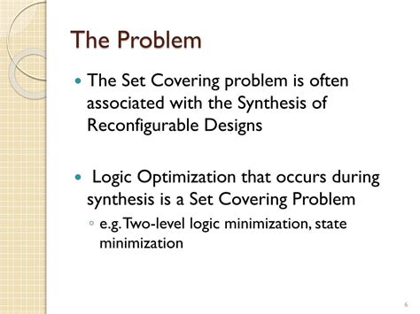 Ppt Custom Computing Machines For The Set Covering Problem Powerpoint Presentation Id6422115