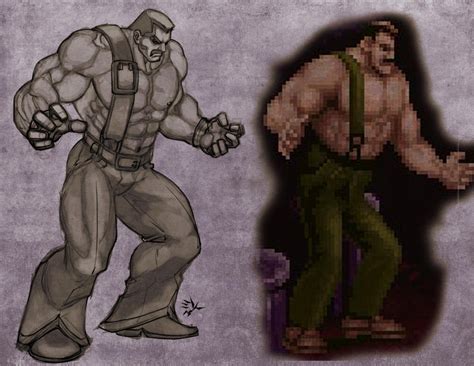 Mike Haggar Hd Game Sprite Sketch By Erikvonlehmann On Deviantart