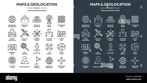 Navigation Map And Geolocation GPS Positioning Coordinate Grid