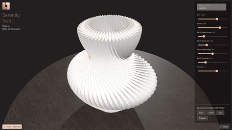 Serenity Swirl Vases Bit By Bit Developers
