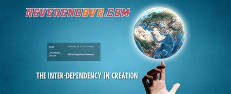 The Inter Dependence In Creation Reverend Burgula Venkatratnam