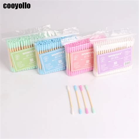 100pcspack Double Head Medical Disposable Cotton Swab Makeup Remover