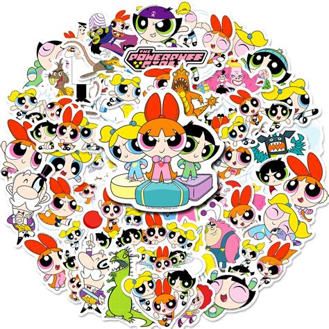 Authorized50 Pcs The Powerpuff Girls Cartoon Waterproof Pvc Stickers