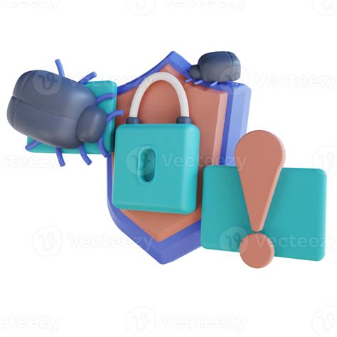 3d Illustration Virus Security Alarm 10851071 Png