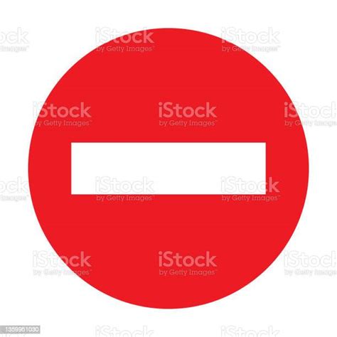 그래픽 디자인 로고 웹 사이트 소셜 미디어 모바일 앱 Ui 일러스트레이션을 위한 도로 표지판 아이콘 벡터를 입력하지 마십시오 Mandate에 대한 스톡 벡터 아트 및 기타