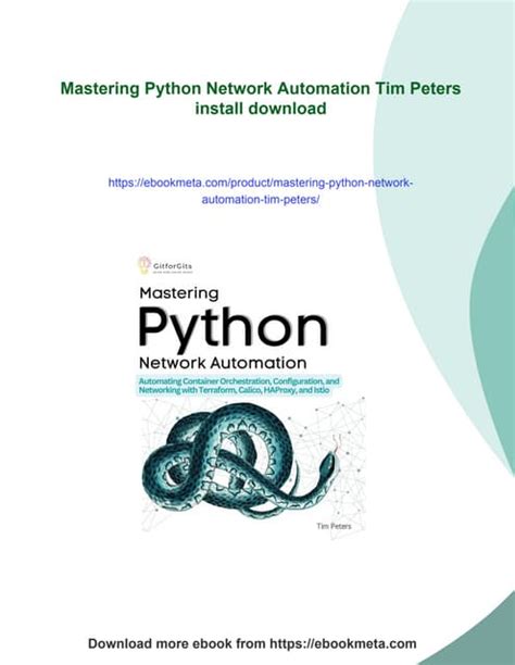 Mastering Python Network Automation Tim Peters Pdf