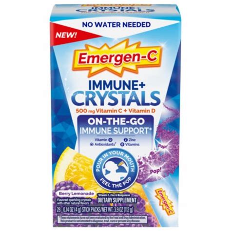 Emergen C Berry Lemonade Immune Crystals 28 Pks 14 Oz Each Qfc