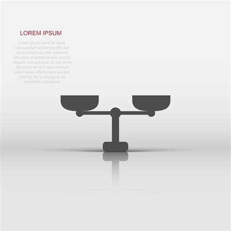 Premium Vector Scale Icons Set In Flat Style Weight Balance Vector