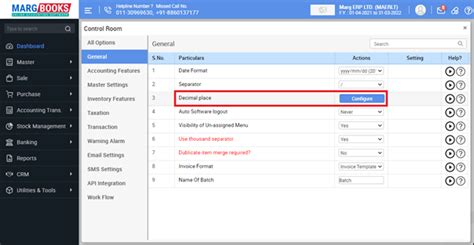 How To Set Digits For Mrp In Marg Books