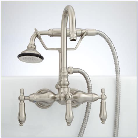 Wall Mount Kitchen Faucet With Pull Down Sprayer Faucet Home Design