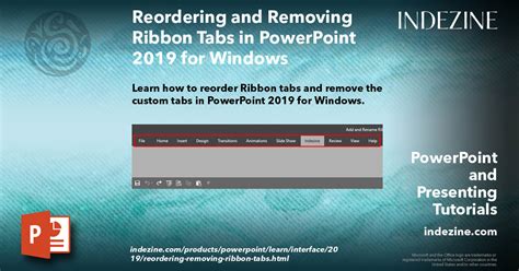 Reordering And Removing Ribbon Tabs In PowerPoint 2013 For Windows