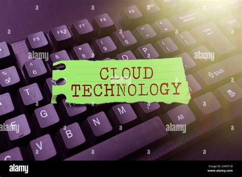 Conceptual Display Cloud Technology Word For Storing And Accessing