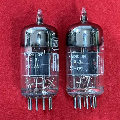 Nos ヴィンテージ 真空管 Rca 6201 12at7 Ecc81 互換球 高信頼管 2本 マッチドペア ブラックプレート トリプルマイカ