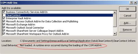 Not Loaded A Runtime Error Occured During The Load Of The