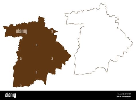 Western Downs Outline Map Stock Vector Images Alamy