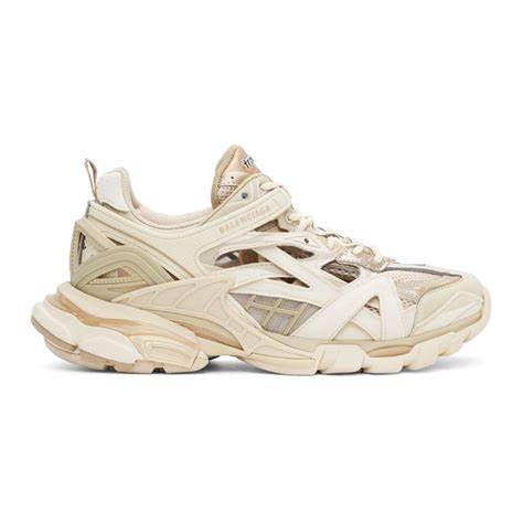 Balenciaga Beige Track 2 Sneakers In Nude Natural For Men Lyst