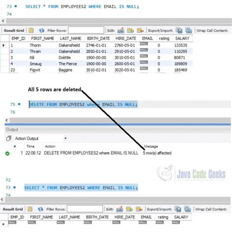 Sql Delete Query Example Java Code Geeks