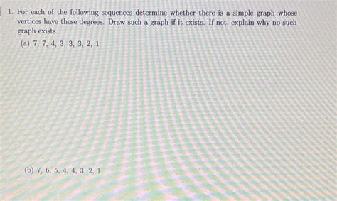 Solved 1 For Each Of The Following Sequences Determine