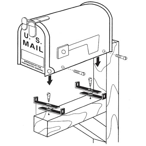 Architectural Mailboxes Galvanized Steel Mailbox Mounting Bracket