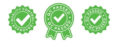 Qc Passed Label Collection Qc Passed Stamp Qc Passed Sticker Design