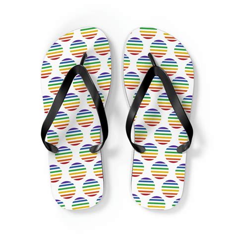 Rainbow Pattern Flip Flops Gay Pride Collection Etsy
