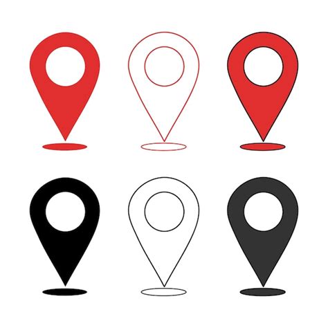 Premium Vector Location Pin Set Map Pin Multiple Style