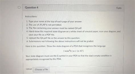 Solved D Question Pts Instructions Type Your Name At Chegg Com