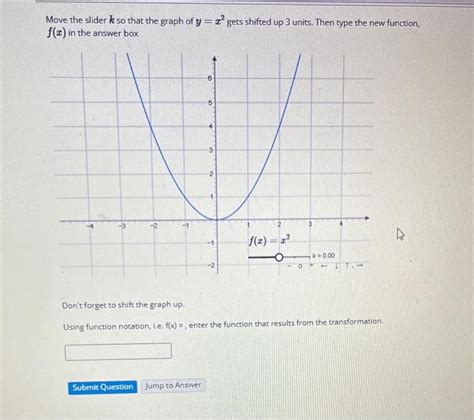 Solved Move The Slider K So That The Graph Of Y