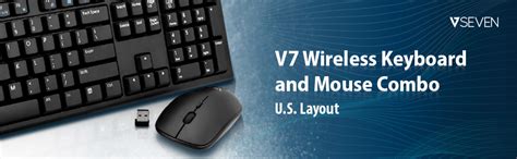 V7 Wireless Keyboard And Mouse Combo With U S Layout Black Ckw200us Electronics
