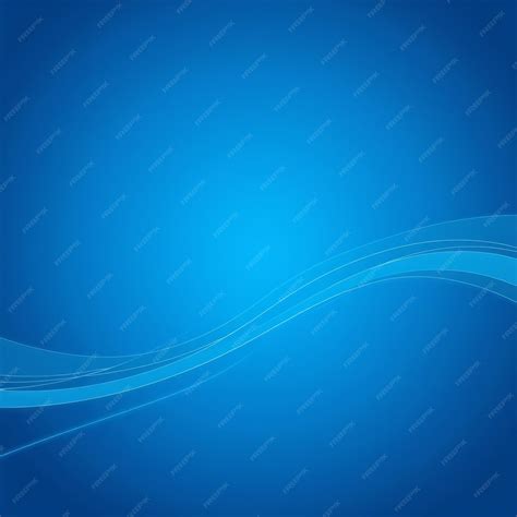 Abstract Blue Background With Smooth Flowing Lines Premium Ai Generated Image
