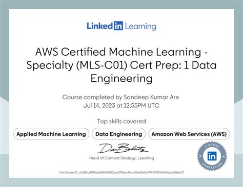 Sandeep Kumar Are On Linkedin Certificate Of Completion