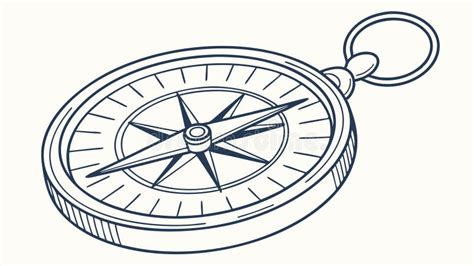 Vintage Compass Navigation Tool Direction And Guidance Vector Design Generative Ai Stock