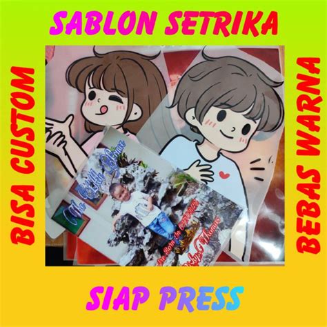 Jual Sablon Setrika Custom Dtf Dtg Polyflex Satuan Bebas Desain Dan