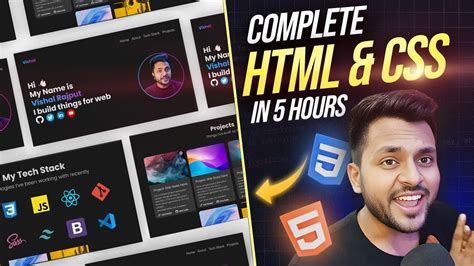 complete html and css tutorial build and deploy your portfolio website