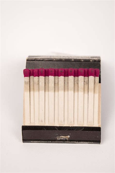 Small Red Head Matchbox On White Background Stock Image Image Of