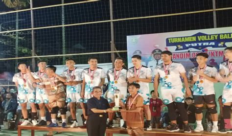 Final Turnamen Volley Dandim 0909 KTM Cup Tahun 2023 Berlangsung Seru