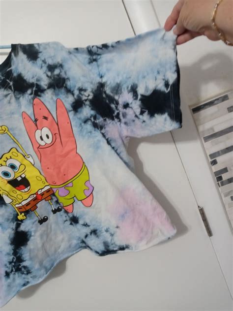 Nickelodeon Spongebob Squarepants Tie Dye Cropped T S… Gem