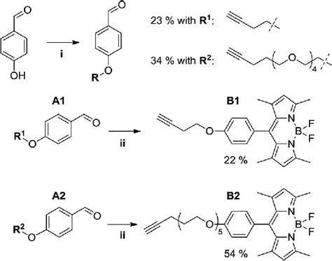 Synthesis Of Alkyne Functionalized Bodipy Derivatives Reaction Download Scientific Diagram