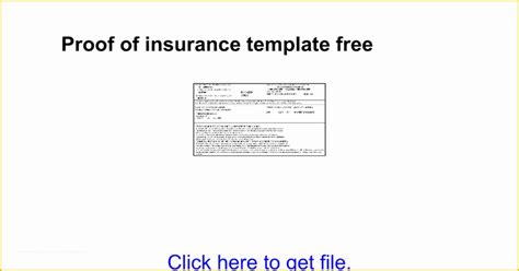 Proof Of Auto Insurance Template Free Of Auto Insurance Template