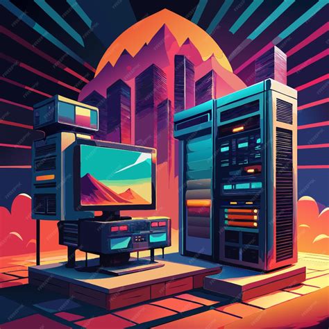 Computer System Unit Vector Illustration Flat 2 Premium Ai Generated Vector