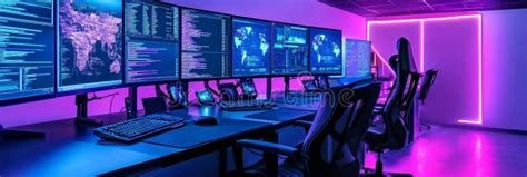 Global Network Monitoring Center High Tech Security Data Analysis