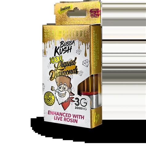 Xxxl Liquid Diamonds 3 Gram Cartridge Bubba Kush Hemplitude