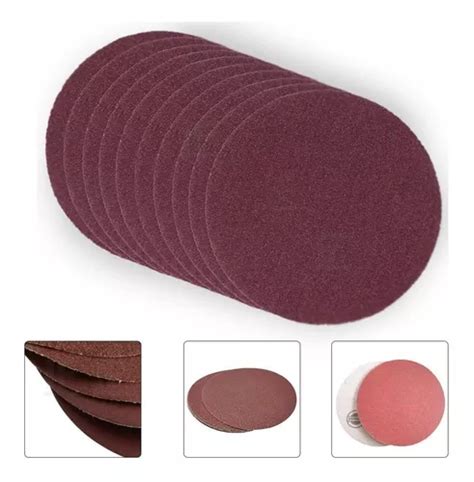 Disco De Papel De Lija Con Velcro 10 Piezas 125 Mm Grano 60