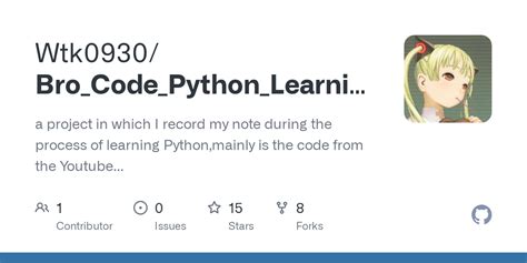 Github Wtk0930brocodepythonlearning A Project In Which I Record
