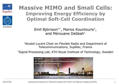 Ppt Massive Mimo And Small Cells Improving Energy Efficiency By