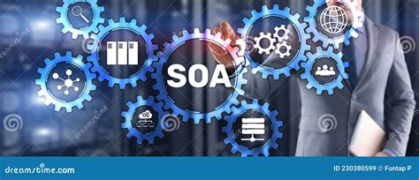 SOA Service Oriented Architecture Under Principle Of Service Encapsulation Stock Image Image