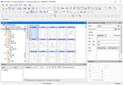 High Logic Fontcreator 15 0 0 3015 активация для работы со шрифтами